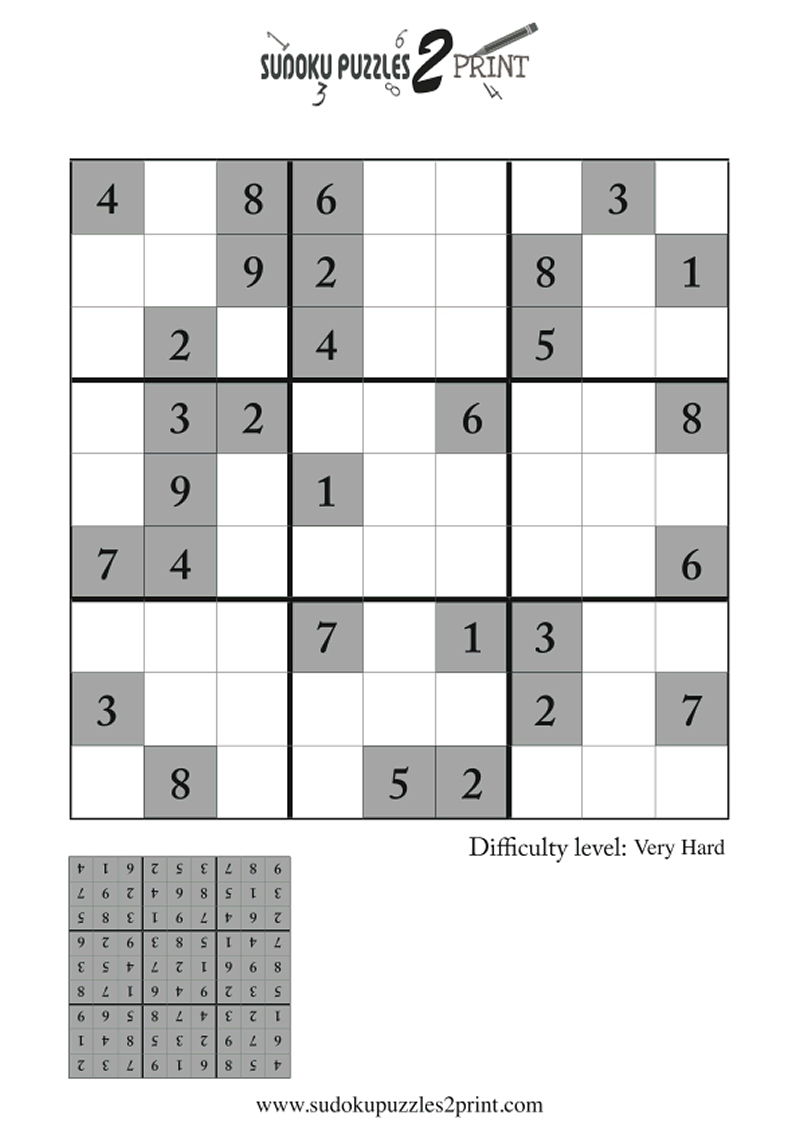 Featured Sudoku Puzzle to Print 2 Featured Sudoku Puzzle to Print 2
